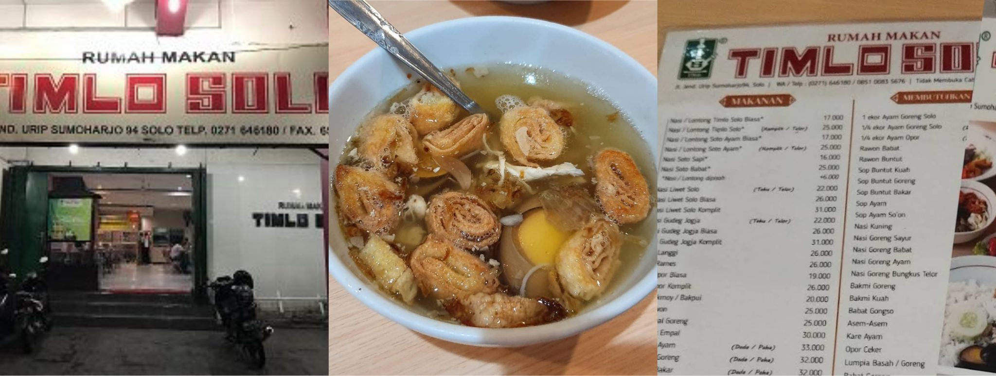 TIMLO, MAKANAN UNIK DARI KOTA SOLO